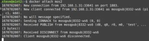 Running The Mosquitto MQTT Broker In a Docker Container