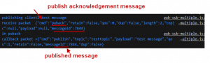 Publishing MQTT messages Using the Node.js Client
